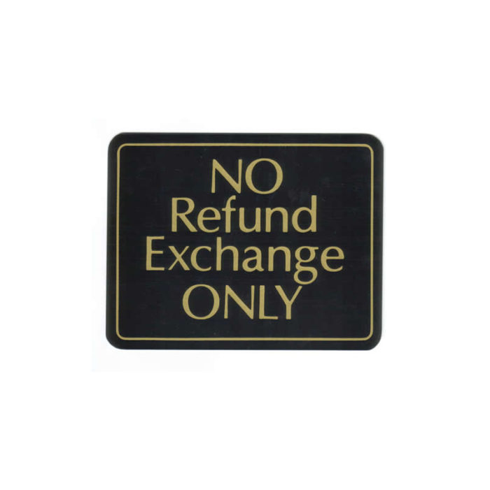 Policy Card No Refund Exchange Only | Okanagan Bag & Box