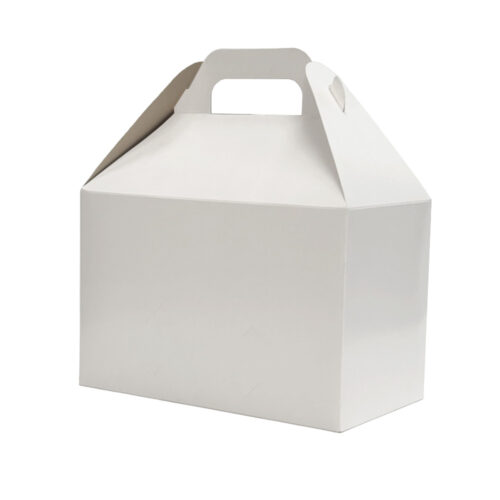Large White Gable Box Kraft Interior | Okanagan Bag & Box