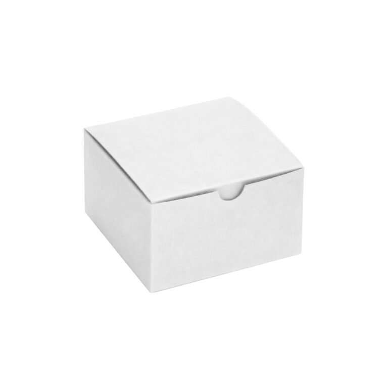 #53 White Pop N’ Lock Giftware Box 5 x 5 x 3" | Okanagan Bag & Box