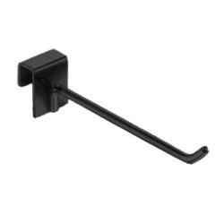 Rectangular Tubing Hook 6" Matte Black | Okanagan Bag & Box